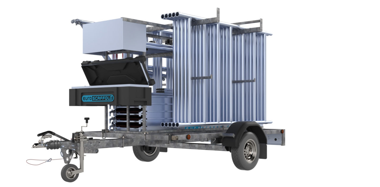 Scaffold Trailers 1350 kg lockable - Euroscaffold